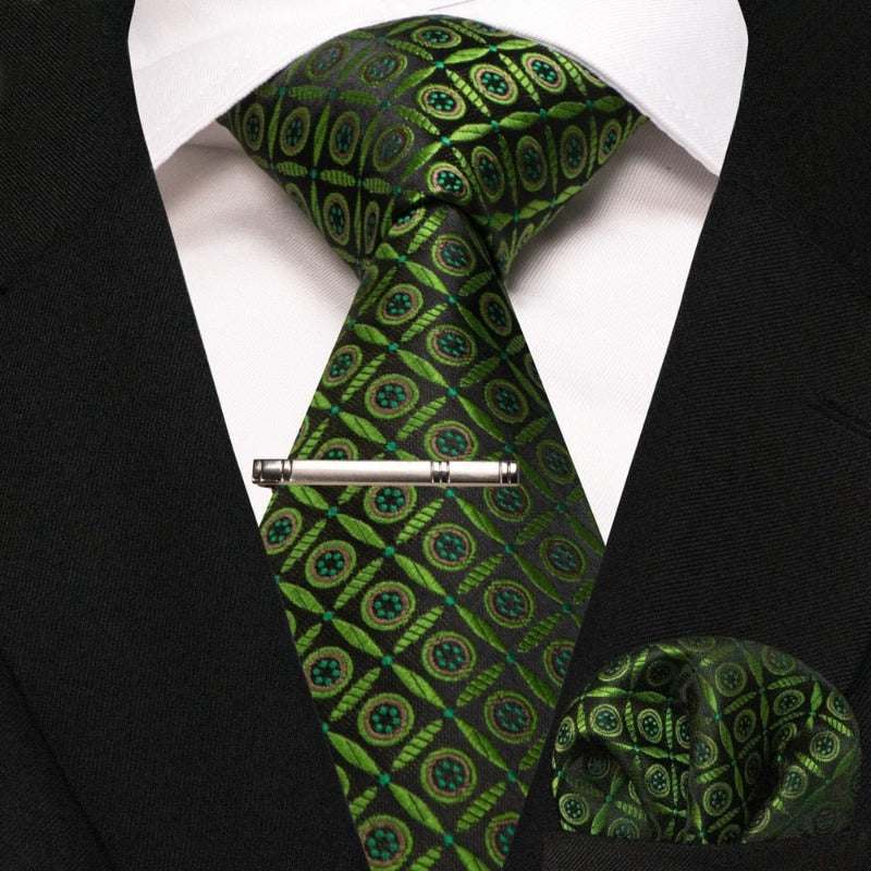 cravate en soie pochette et pinces à cravate pour homme – lasanderss.store